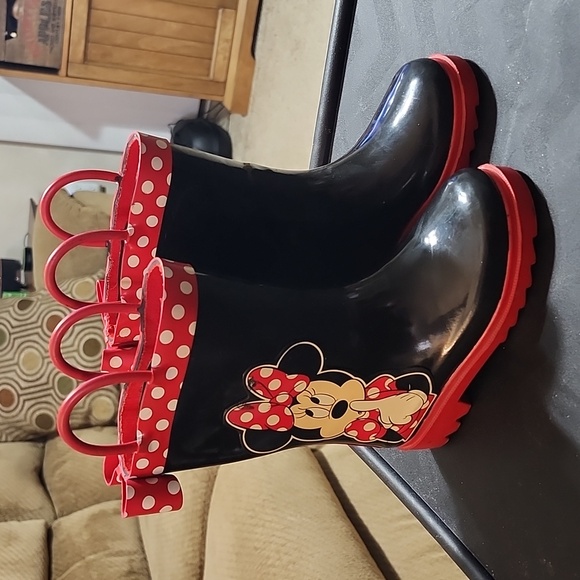 Disney | Shoes | Toddler 56 Mud Water Rain Rubber Boots Disney Minnie ...